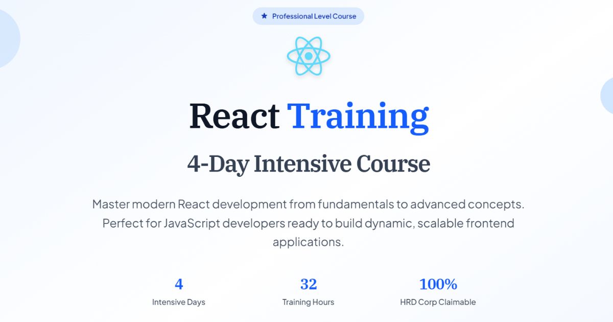 ReactJS Training Course - Frontend Development | Taming Tech